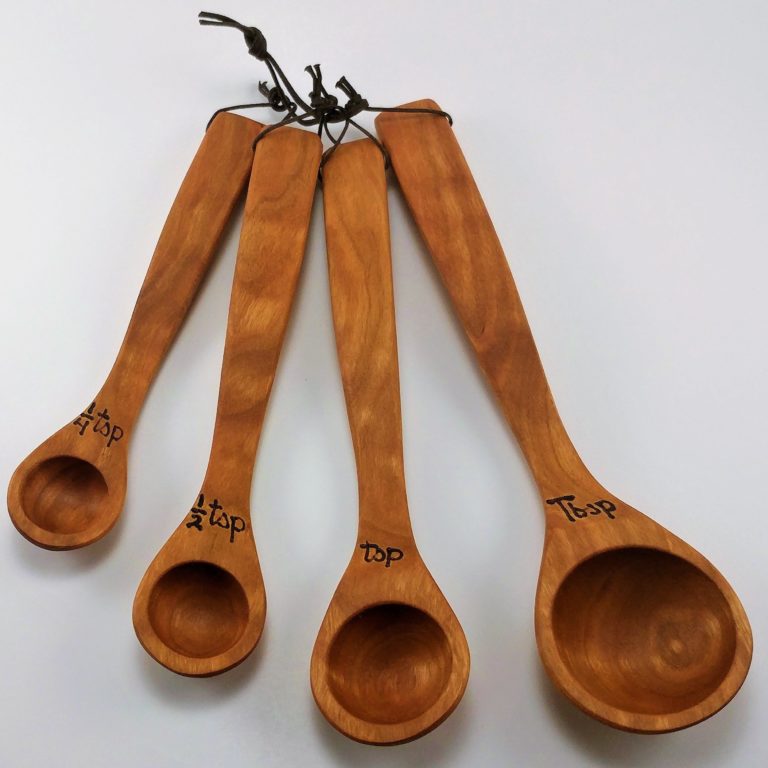 9 inch Long-Handled Measuring Spoons (4) - Allegheny Treenware, LLC